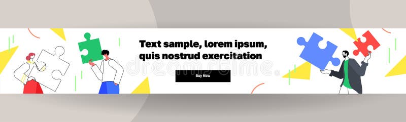 Businesspeople Team Putting Parts of Puzzle Together Problem Solution ...