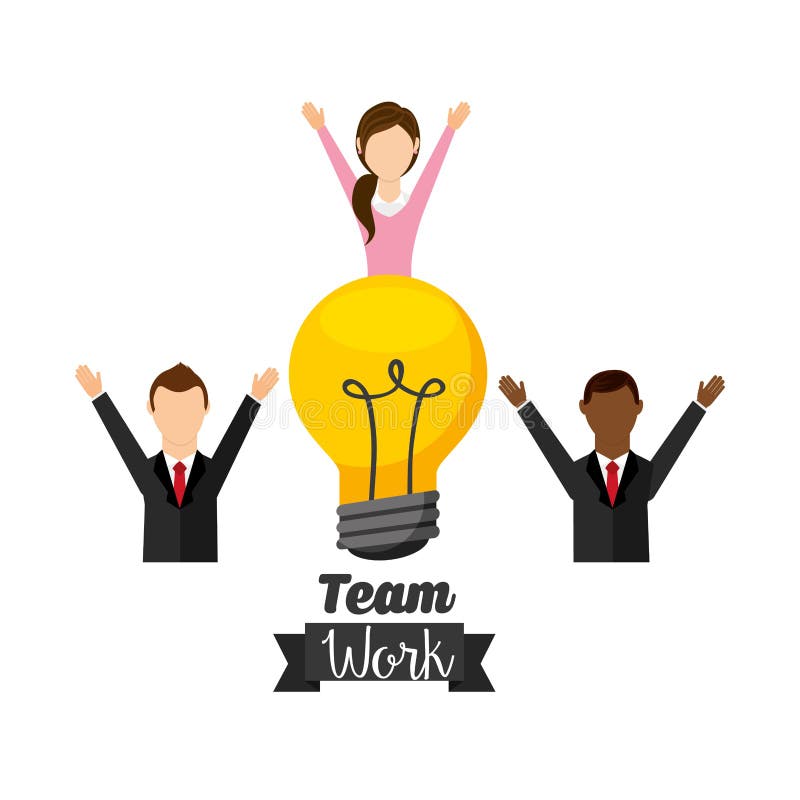 Teamwork avatars stock illustration. Illustration of male - 65184084