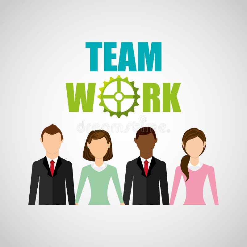 Businesspeople Teamwork Avatars Characters Icon Stock Vector ...