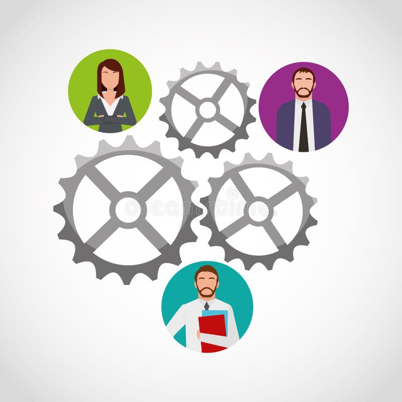 Businesspeople Teamwork Community Icons Stock Vector - Illustration of ...