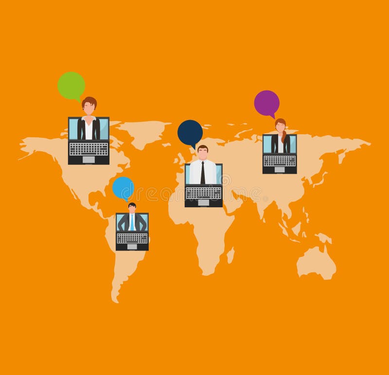 Businesspeople Teamwork Community Icons Stock Vector - Illustration of ...