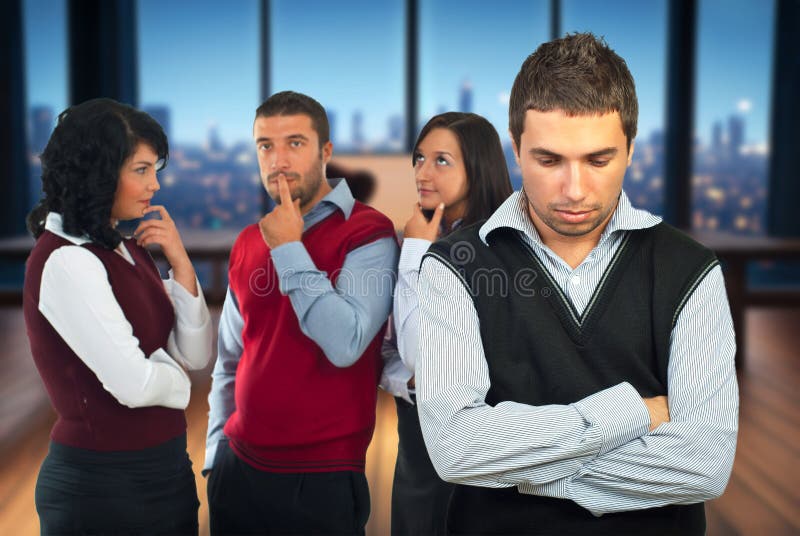 Businesspeople Thinking about Solutions Stock Image - Image of pensive ...