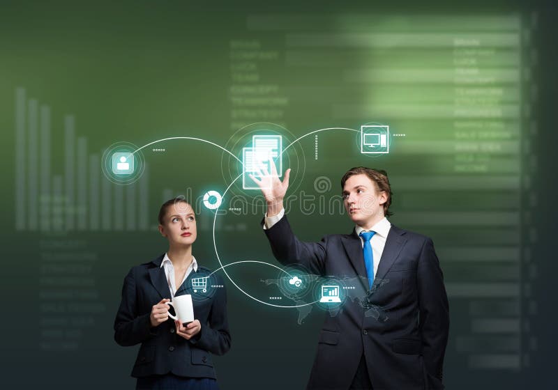 Businesspeople Using Modern Technologies Stock Photo - Image of ...