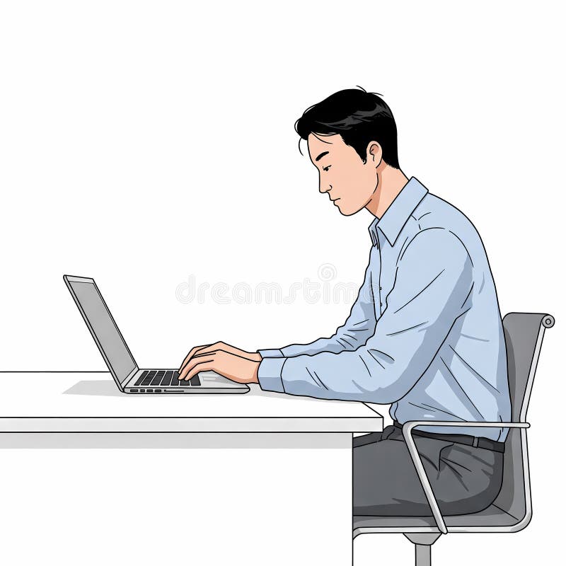 Businesspeople Who Practice Efficient Office Work Stock Illustration ...