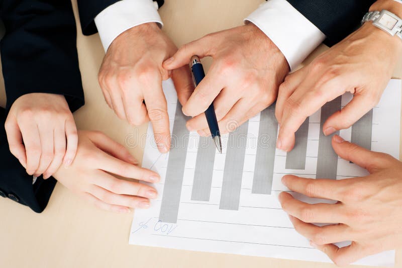 Businesspeople Working on Charts and Graphs Stock Photo - Image of ...