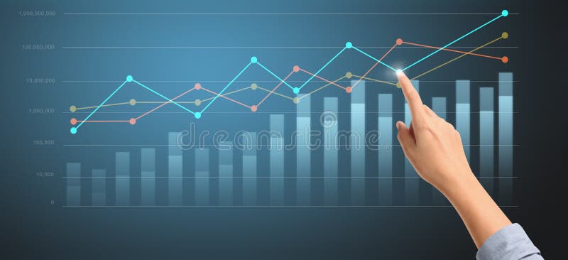 Businessplan Graph Growth and Increase of Chart Positive Indicators ...