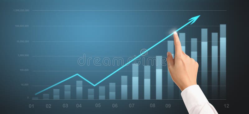 Graph Growth and Increase of Chart Positive Indicators Stock ...