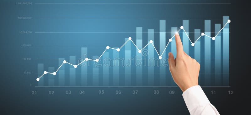 Businessplan Graph Growth and Increase of Chart Positive Indicators ...