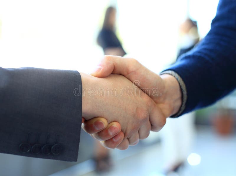 Businesss and Office Concept - Two Businessmen Shaking Hands Stock ...