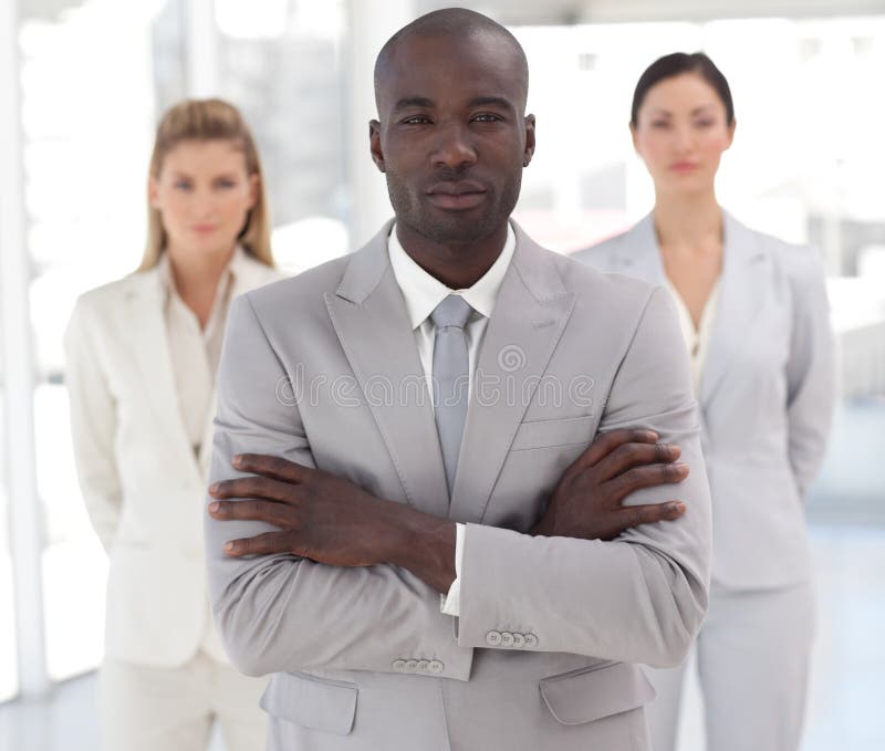 Businessteam with African-american Leader Stock Photo - Image of ...