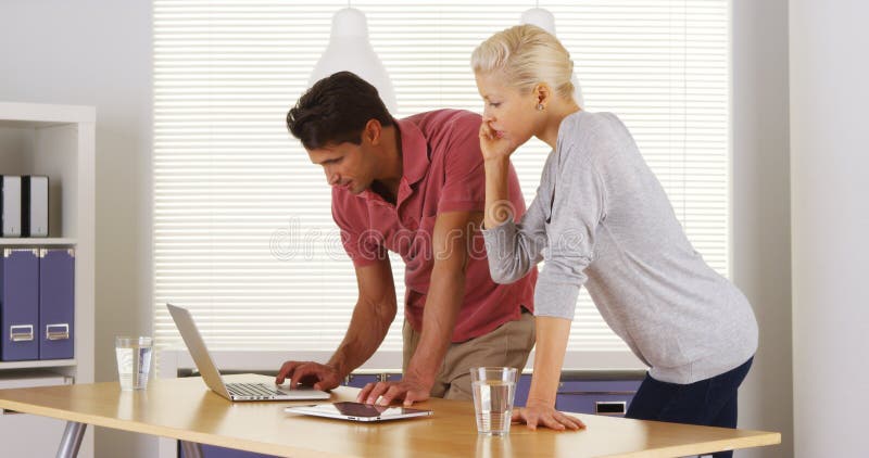 Businessteam Working Hard in the Office Stock Image - Image of casual ...