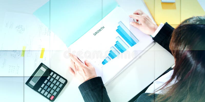 Businesswoman Analyzing a Graph, Geometric Pattern Stock Photo - Image ... Businesswoman Analyzing a Graph, Geometric Pattern Stock Photo - Image ...