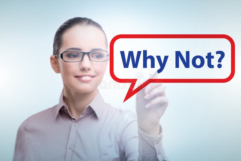 Businesswoman Asking the Question Why Not Stock Image - Image of ...