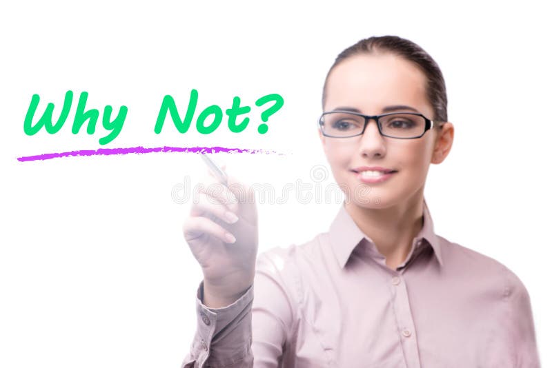 Businesswoman Asking the Question Why Not Stock Photo - Image of ...