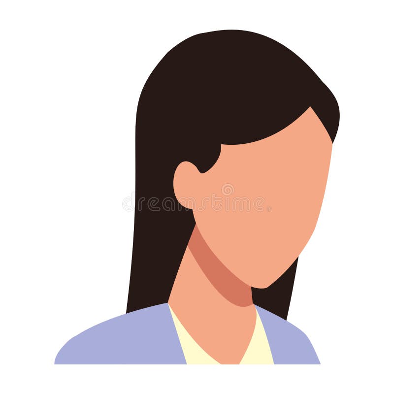 Businesswoman Avatar Faceless Profile Stock Vector - Illustration of ...