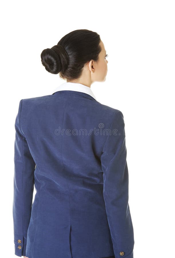 Businesswoman back view stock image. Image of portrait - 46298497