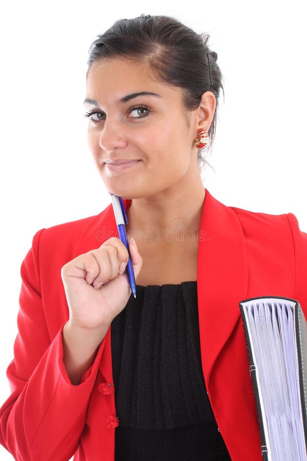 Businesswoman with book stock photo. Image of business - 15239108