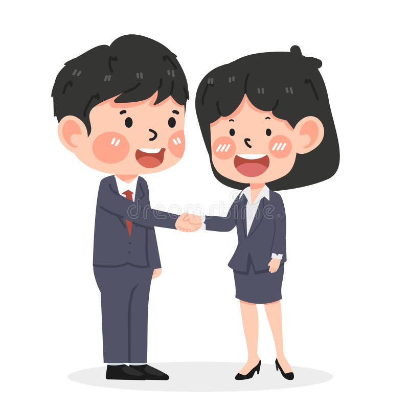 Businesswoman and Businessman Shaking Hands Cartoon Stock Vector ... Businesswoman and Businessman Shaking Hands Cartoon Stock Vector ...
