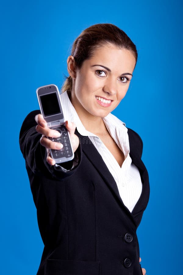 Businesswoman Calling at Phone Stock Photo - Image of holding ...