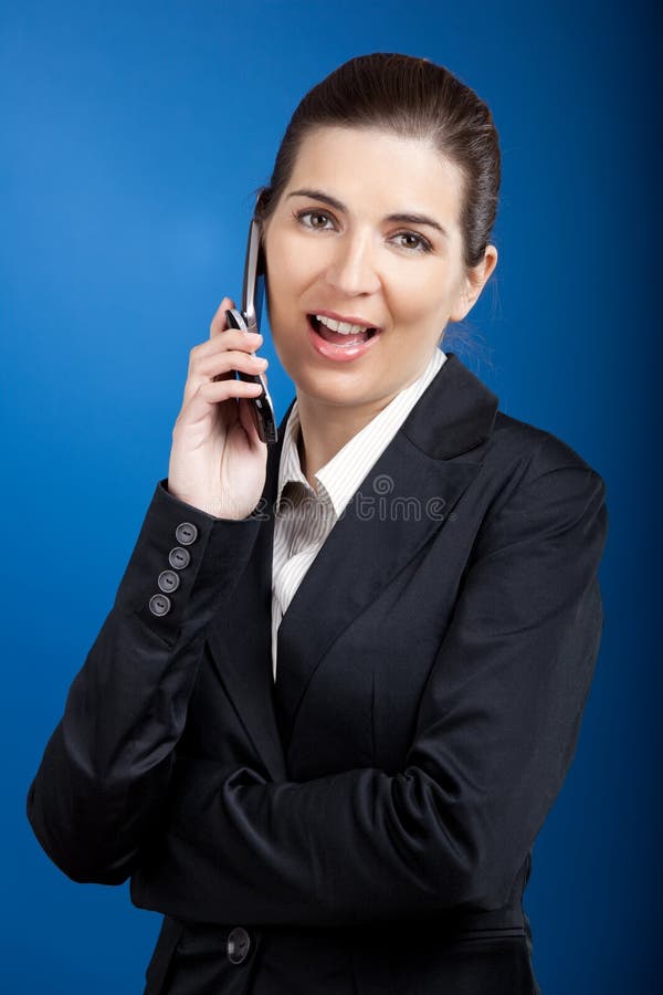 Businesswoman Calling at Phone Stock Image - Image of beautiful, beauty ...