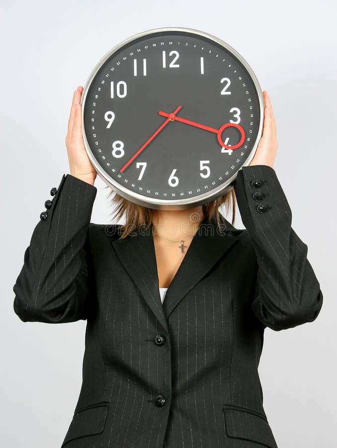 People with clock faces stock photo. Image of studio, hiding - 2047002