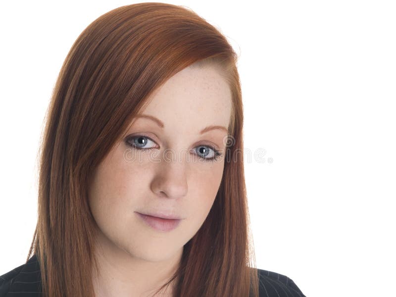 Businesswoman - Closeup Stare Stock Image - Image of suit, isolated ...