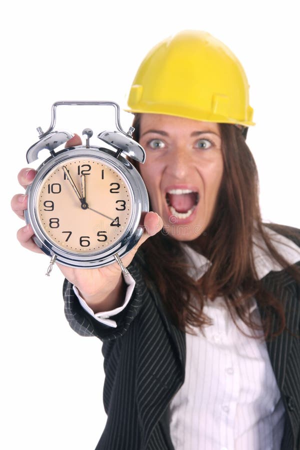 Businesswoman Confused And Clock Picture. Image: 5338821