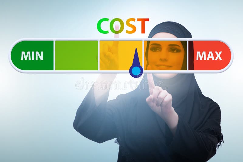 Businesswoman in Cost Management Concept Stock Image - Image of income ...