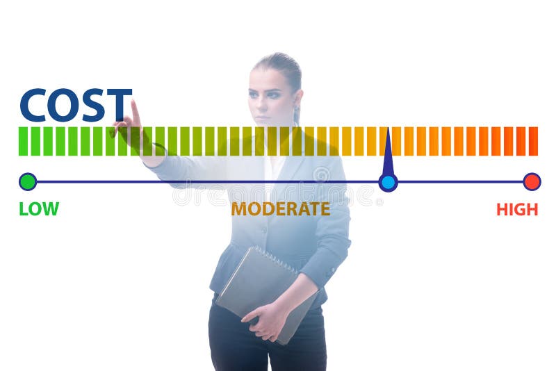 Businesswoman in Cost Management Concept Stock Photo - Image of profit ...