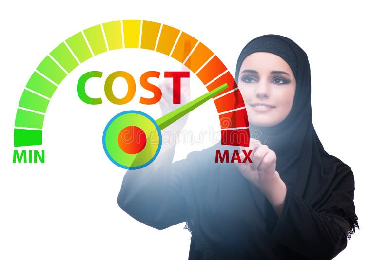 Businesswoman in Cost Management Concept Stock Photo - Image of income ...