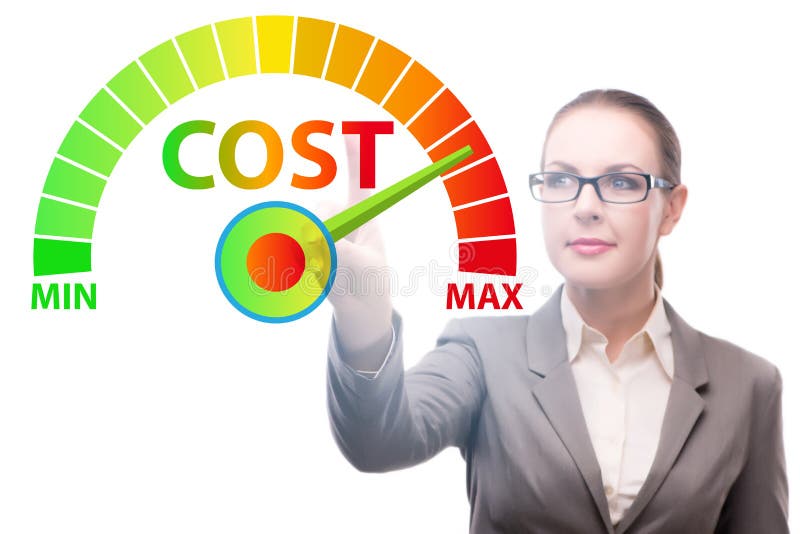 Businesswoman in Cost Management Concept Stock Image - Image of growth ...