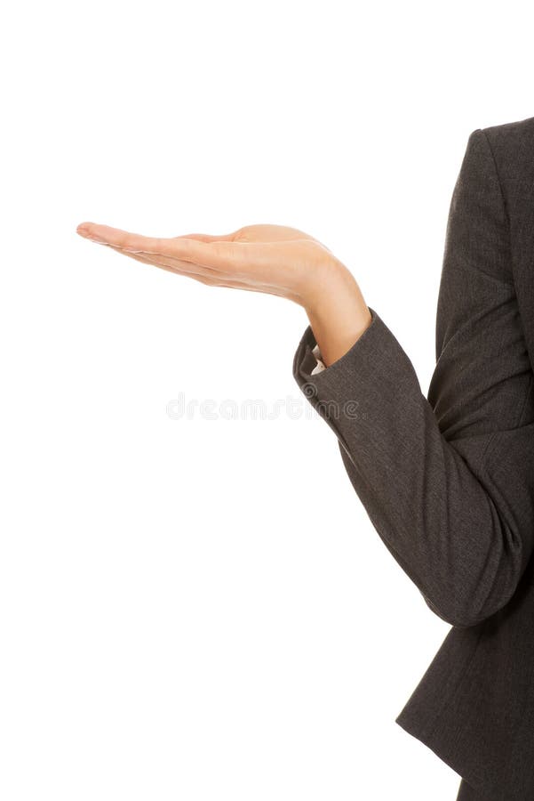 Businesswoman with Empty Hand. Stock Photo - Image of adult, palm: 52718244