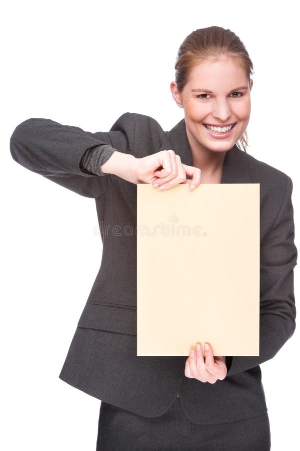 Businesswoman with Envelope Stock Image - Image of female, caucasian ...