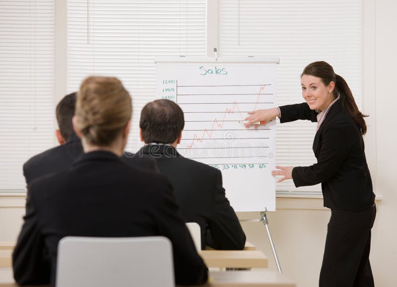 Woman giving presentation stock photo. Image of serious - 2052010