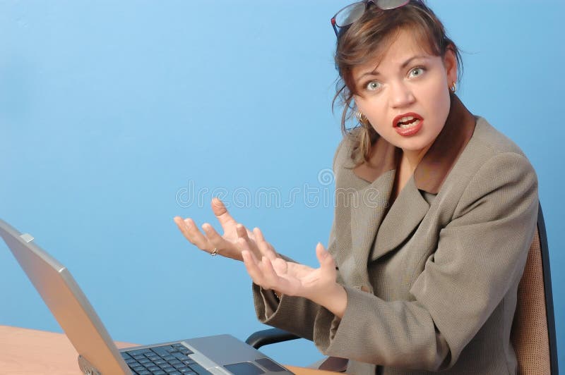 Businesswoman expression stock photo. Image of employee - 138888