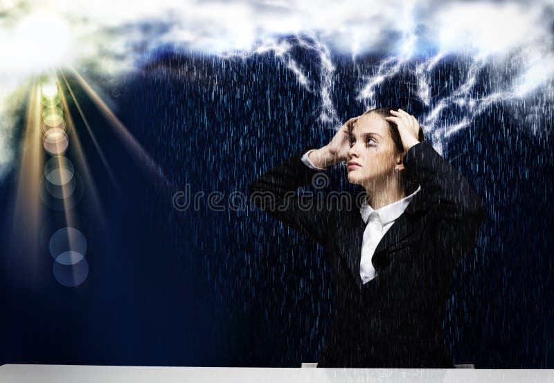 Businesswoman Facing Problems Stock Photo - Image of excited, negative ...