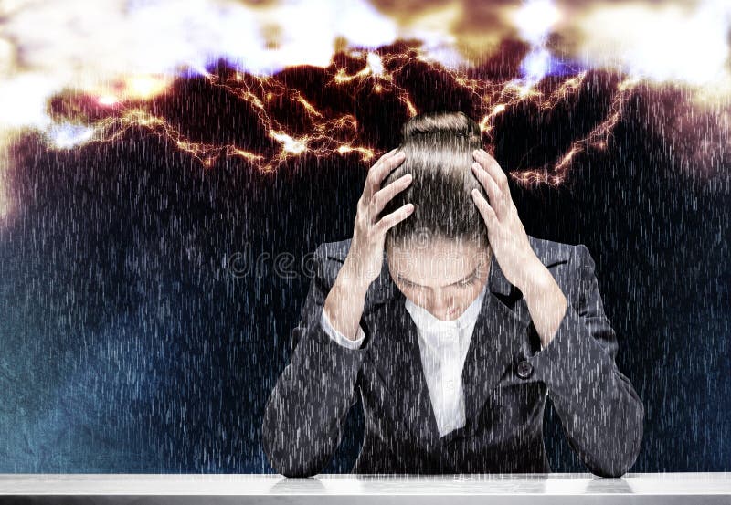 Businesswoman Facing Problems Stock Image - Image of displeased ...