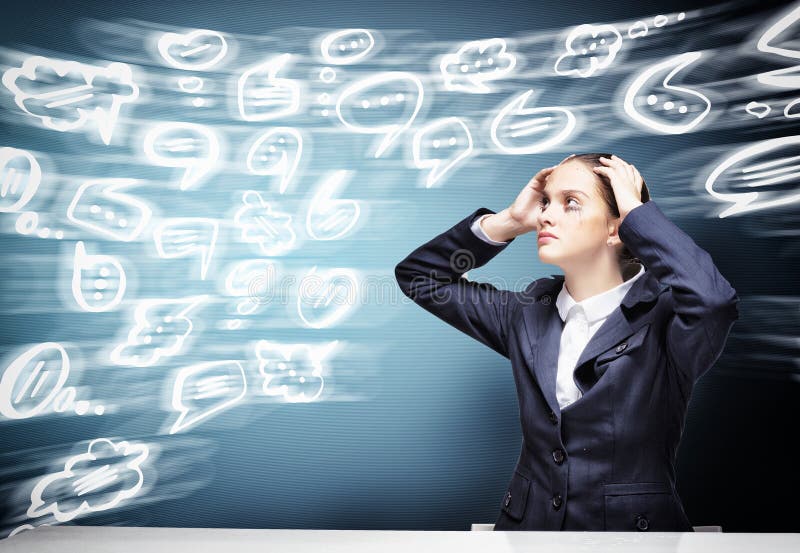 Businesswoman Facing Problems Stock Photo - Image of face, emotional ...
