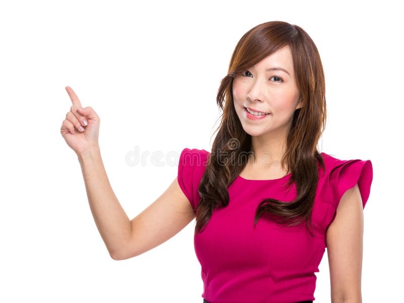Businesswoman finger up stock image. Image of finger - 43383669