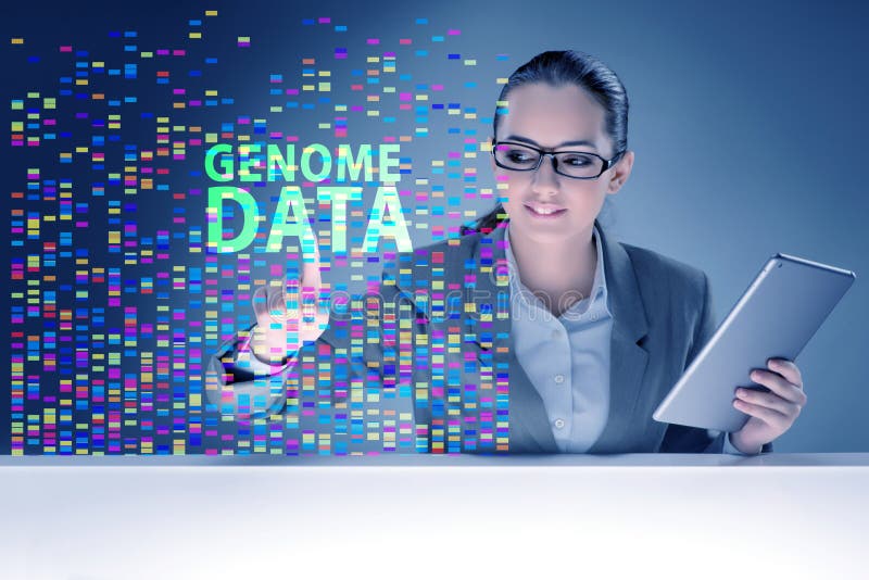 Businesswoman in Genome Data Concept Stock Image - Image of analysis ...