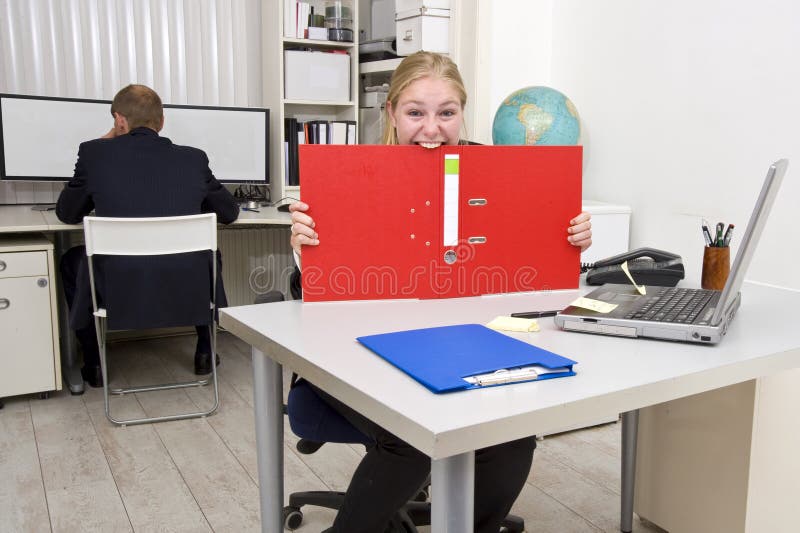 Businesswoman going insane stock photo. Image of weird - 13242914