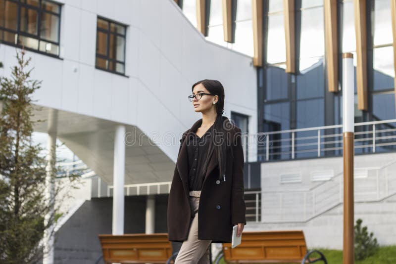 Businesswoman Going from the Work Stock Image - Image of work, modern ...