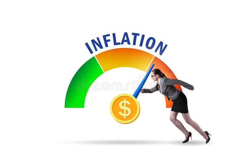 Businesswoman in the High Inflation Concept Stock Photo - Image of ...