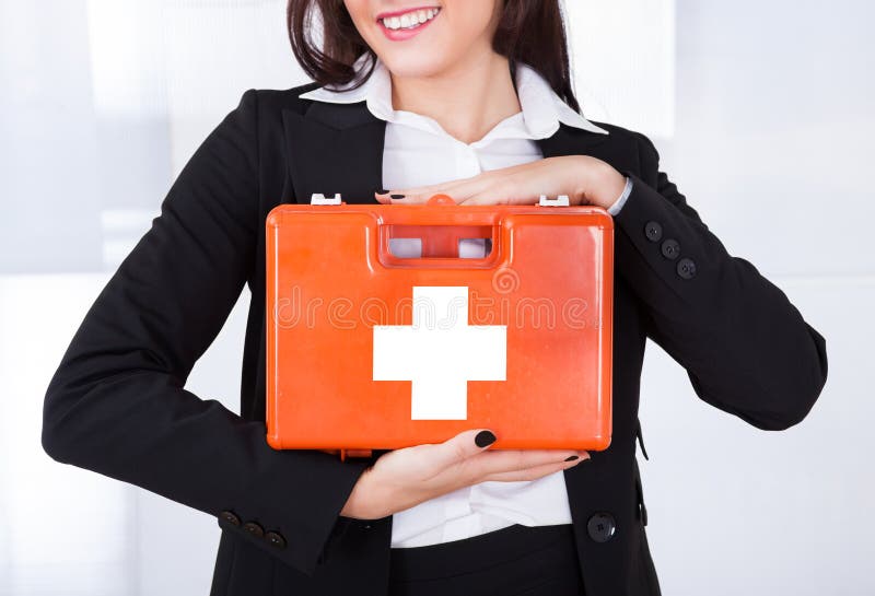 First aid box stock image. Image of wall, medication - 10453317