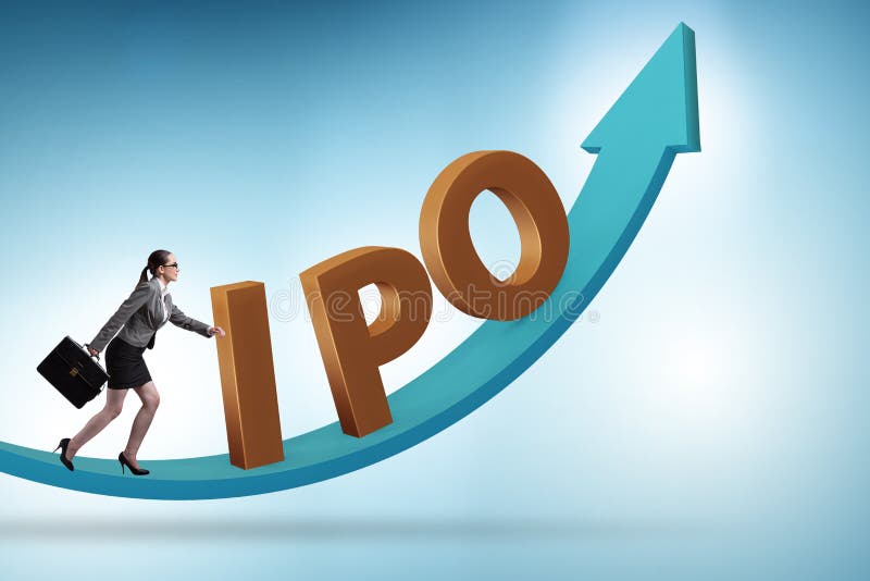 Businesswoman in the Initial Public Offering IPO Concept Stock Image ...