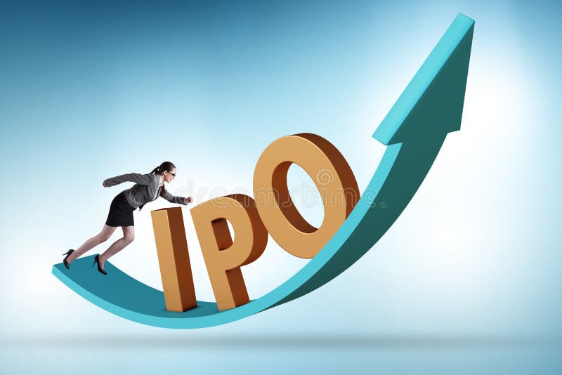 Businesswoman in the Initial Public Offering IPO Concept Stock ...
