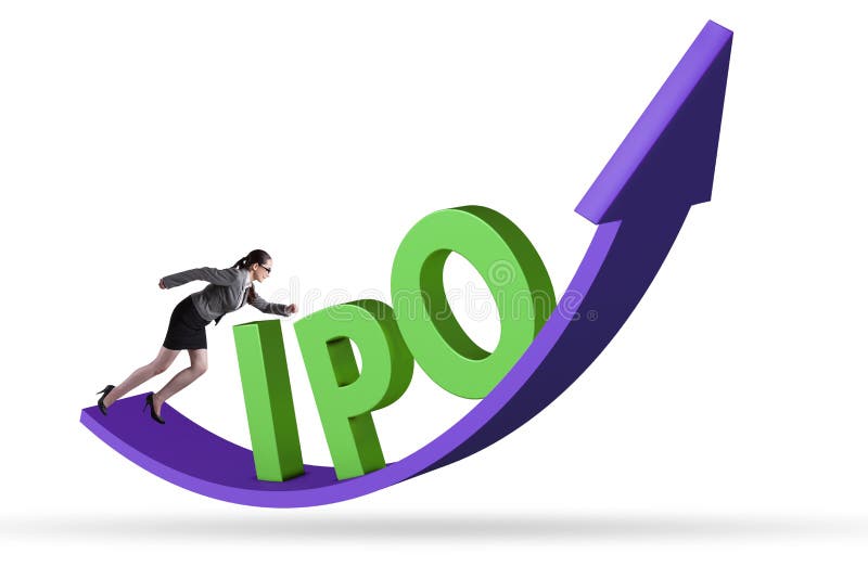 Businesswoman in the Initial Public Offering IPO Concept Stock Image ...