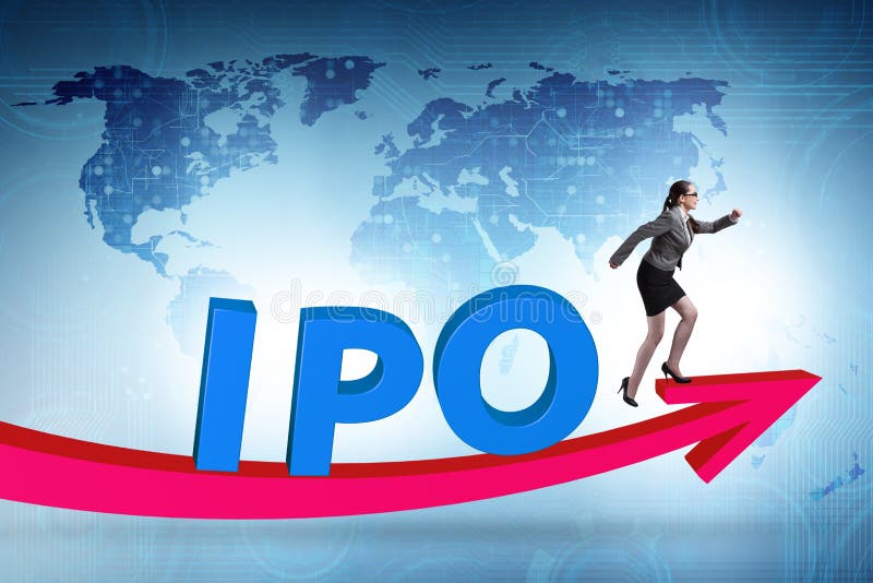 Businesswoman in the Initial Public Offering IPO Concept Stock Image ...