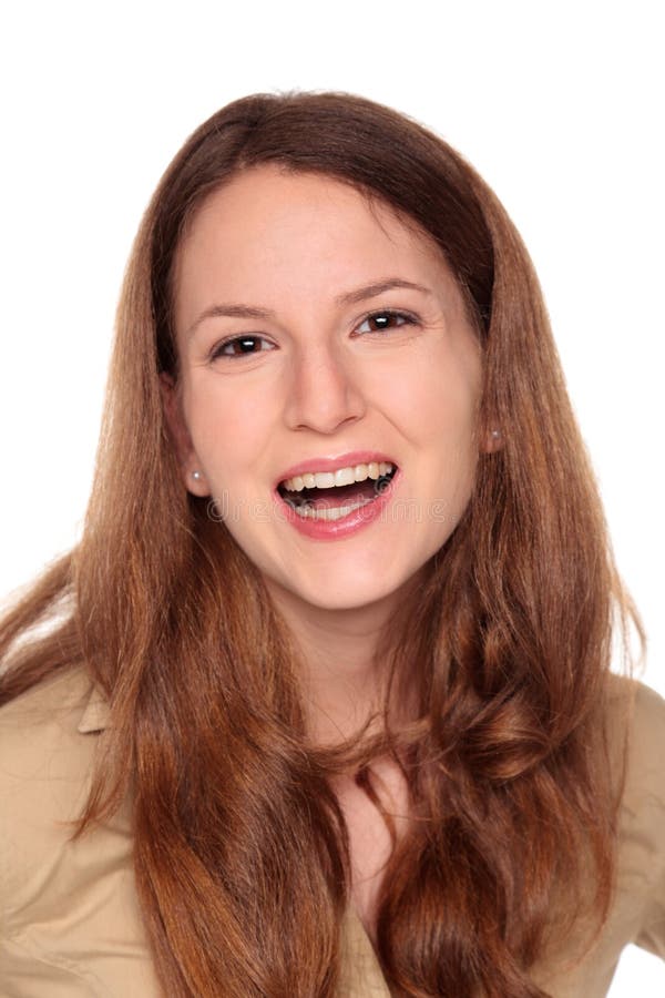 Businesswoman - Laughing Pretty Smile Stock Photo - Image of studio ...