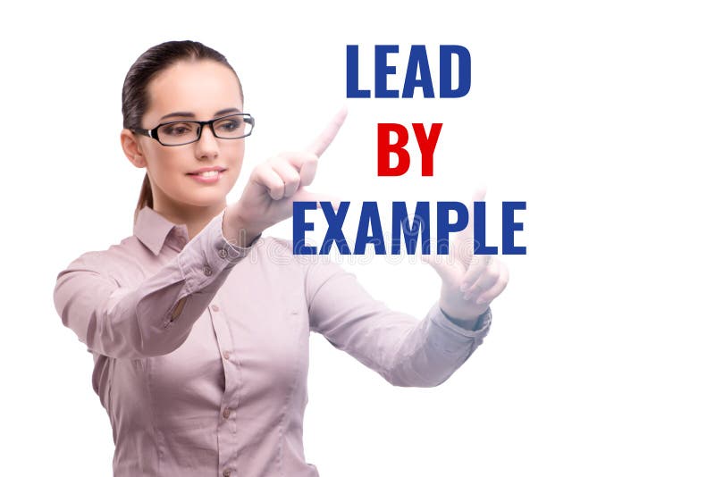 Businesswoman in Lead by Example Concept Stock Photo - Image of ...
